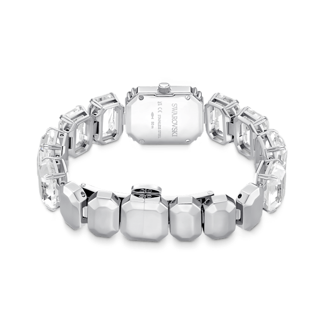 Reloj , Pulsera de talla octogonal , Blanco, Acero inoxidable ...