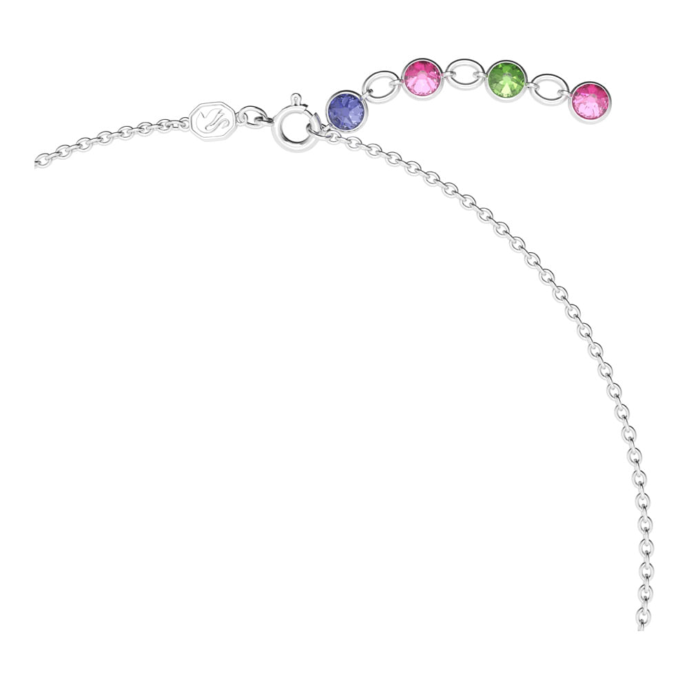 Collar Gema, Tallas mixtas, Multicolor, Baño de rodio | Swarovski Online