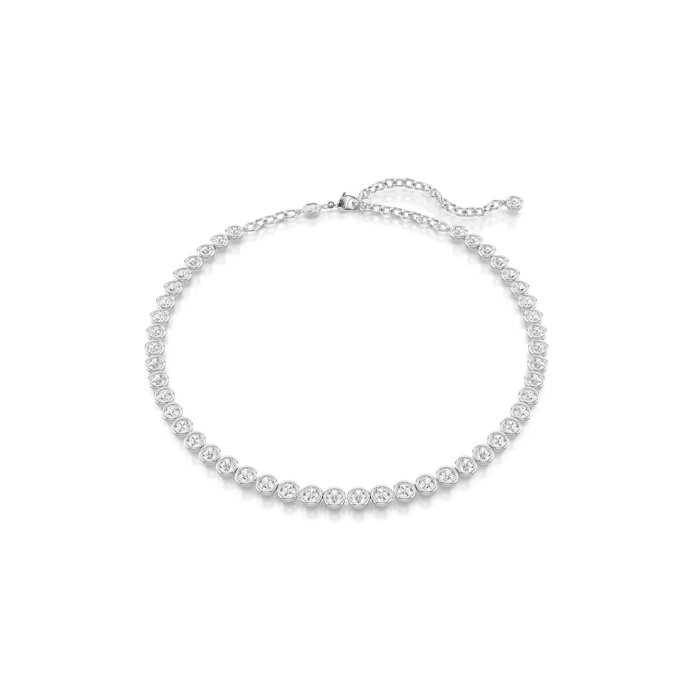 Collar Imber Tennis, Talla redonda, Blanco, Recubrimiento en rodio ...