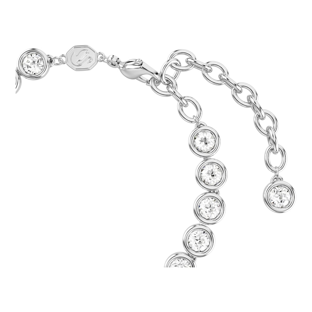 Pulsera Imber Tennis, Talla redonda, Blanca, Recubrimiento en rodio ...