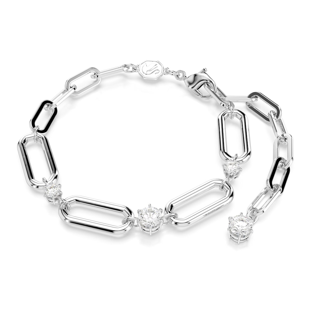 Pulsera Constella, Blanca, Recubrimiento en rodio | Swarovski Online