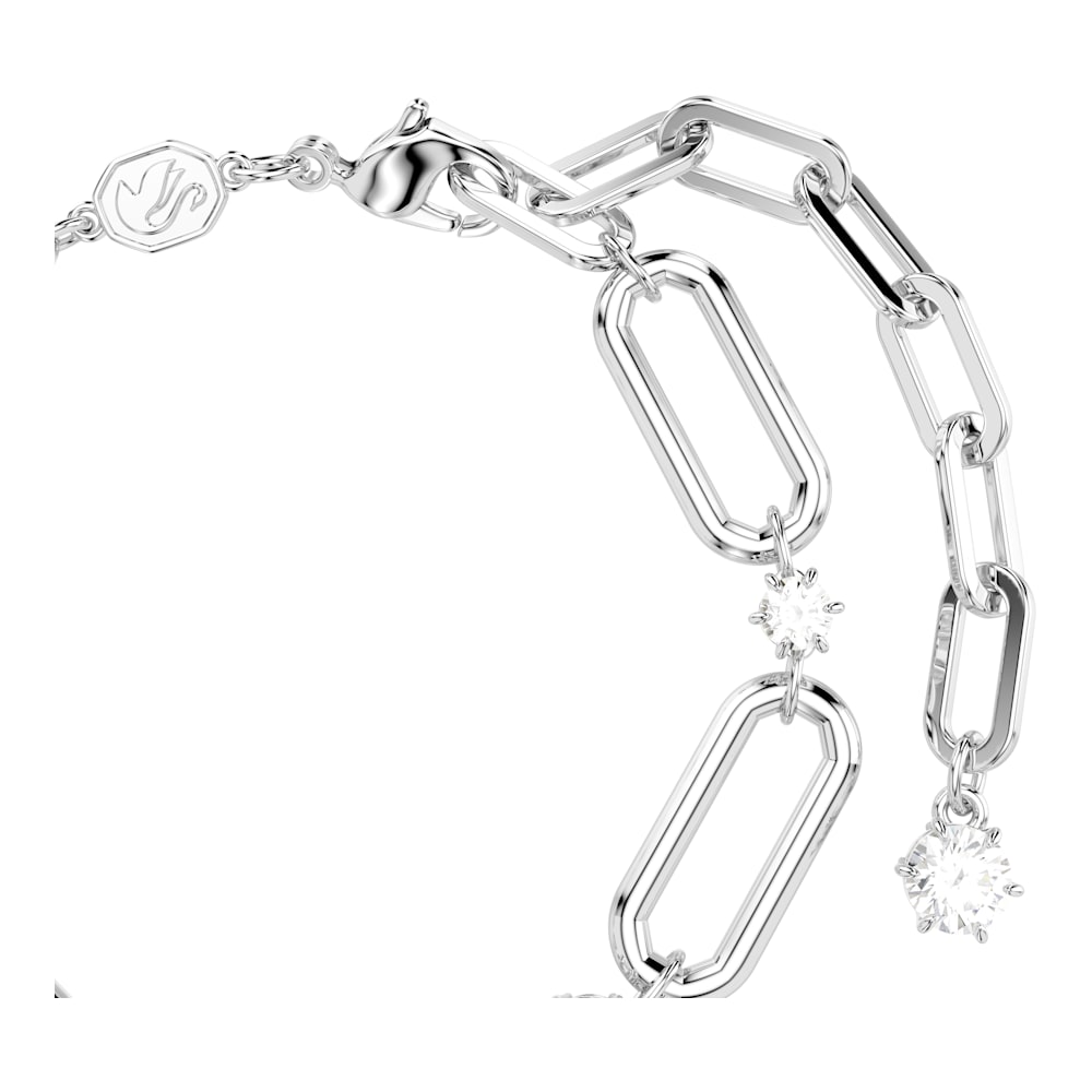 Pulsera Constella, Blanca, Recubrimiento en rodio | Swarovski Online