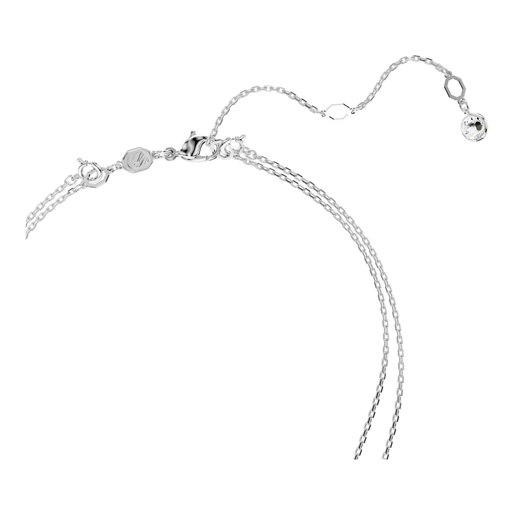 Colgante en capas Meteora, Blanco, Recubrimiento en rodio | Swarovski ...