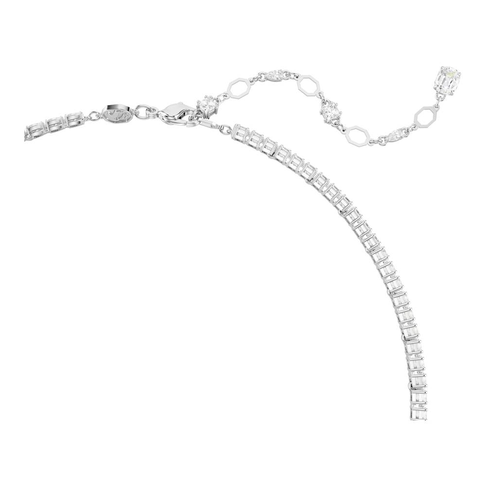 Collar en Y Matrix, Tallas mixtas, Blanco, Baño de rodio | Swarovski Online