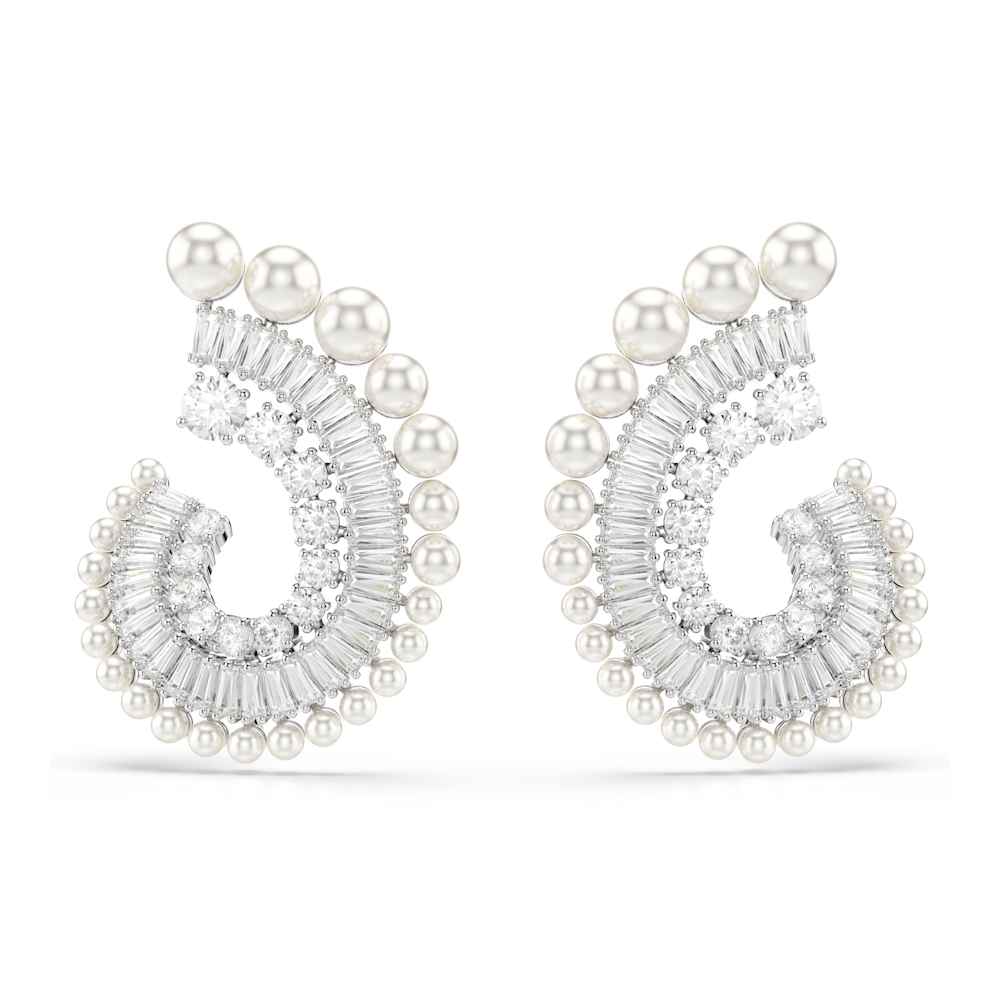 Pendientes Ariana Grande x Swarovski, Perla de cristal, Tallas mixtas ...