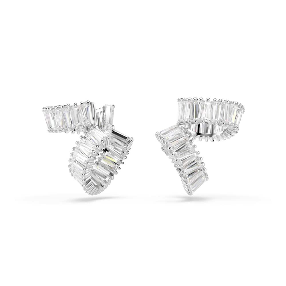 Pendientes ear cuff Ariana Grande x Swarovski, Talla baguette, Blancos ...