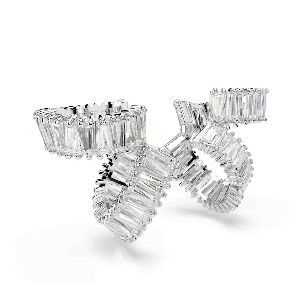 Pendientes ear cuff Ariana Grande x Swarovski, Talla baguette, Blancos ...