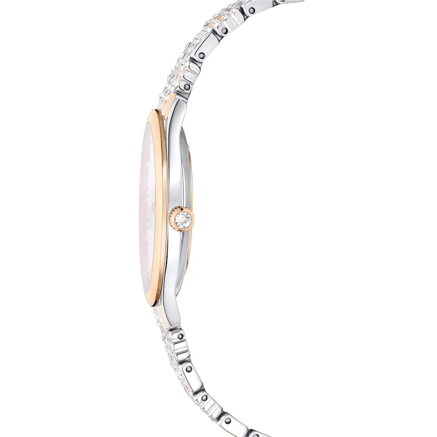 Reloj Attract, Fabricado en Suiza, Pavé, Brazalete de metal, Tono oro ...