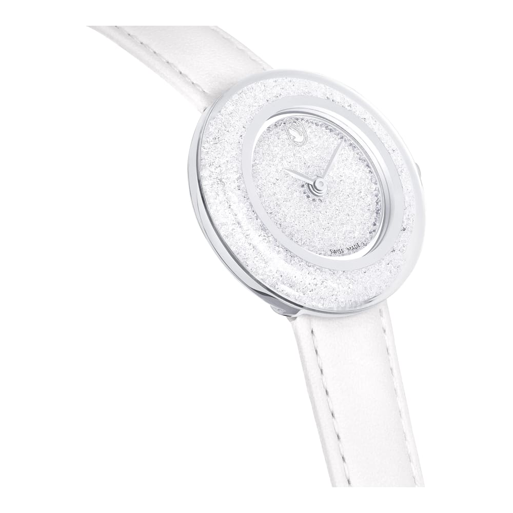 Reloj Crystalline Lustre, Fabricado en Suiza, Correa de piel, Blanco ...